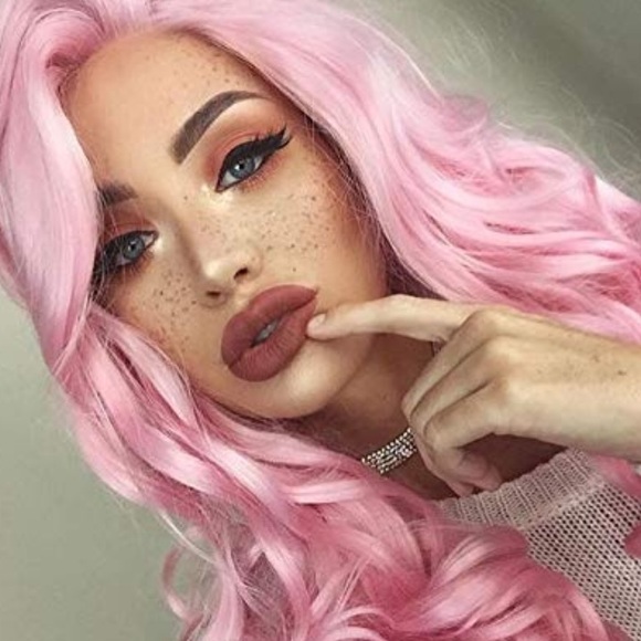 Accessories | Hailey 24 Pink Wavy Lace Front Wig Nwt | Poshmark